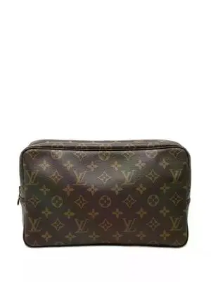 LOUIS VUITTON Monogram Trouseau Toilette 28 Clutch Bag - Brown