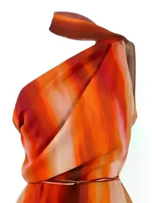 LAQUAN SMITH One-shoulder Top With Scarf Detail