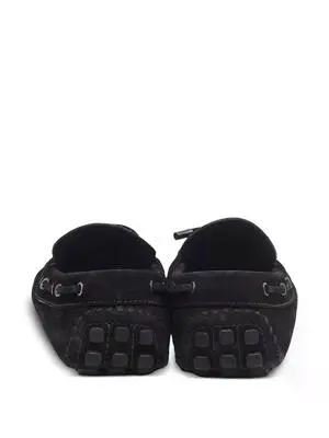 LOUIS VUITTON Suede Loafers With Bow Detailing