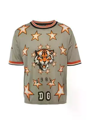 Dolce & Gabbana Tiger-print Star-motif T-shirt