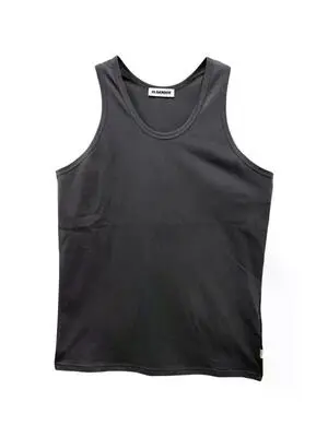 JIL SANDER Logo Patch Scoop Neck Vest
