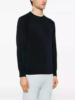 Eleventy Layered Trim Cotton Jumper
