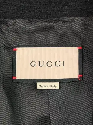 Gucci Double-breasted Tweed Jacket With Notched Lapels