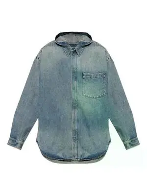 Balenciaga Indigo Hooded Denim Jacket - Blue