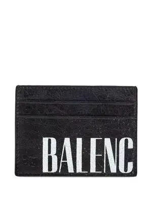 Balenciaga Leather Cardholder - Black