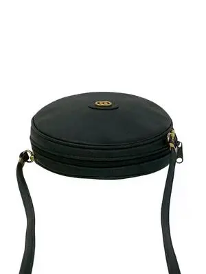 Gucci Calfskin Interlocking G Round Crossbody Bag - Black