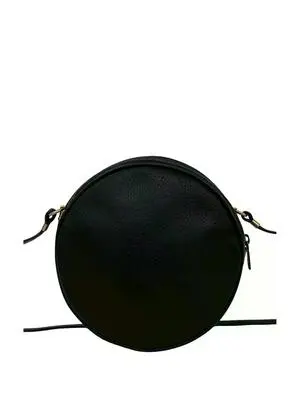 Gucci Calfskin Interlocking G Round Crossbody Bag - Black