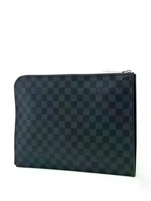 LOUIS VUITTON Damier Cobalt Americas Cup Pochette Jour Gm Clutch Bag