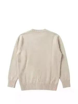 JURTA Ribbed-trim Round-neck Sweater