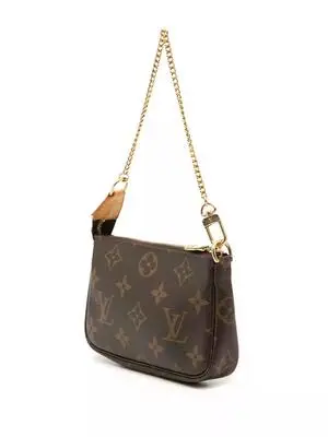 LOUIS VUITTON Monogram Mini Pochette Accessoires Handbag - Brown