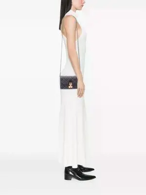 Dior Denim Cannage Studded Dioraddict Wallet On Chain Bag - Blue