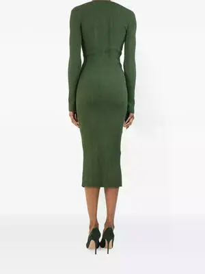 Khaite Alessandra Ribbed Knit Midi Dress