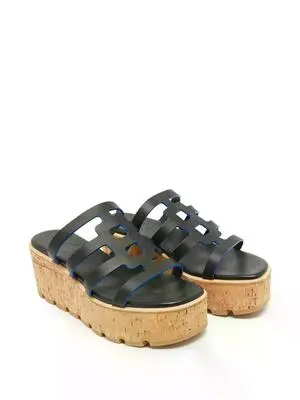 Hermès Isabella Cork Wedge Sandals