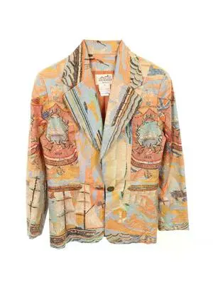 Hermès All-over Pattern Silk Jacket