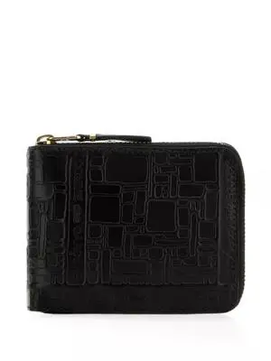 Comme Des Garçons Logo-embossed Leather Wallet - Black