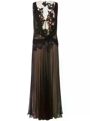 Alberta Ferretti Sleeveless Silk Maxi Dress
