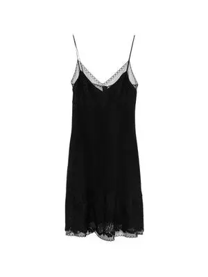 Ermanno Scervino Lace-trimmed Pleated Midi Dress - Black