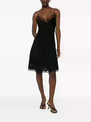 Ermanno Scervino Lace-trimmed Pleated Midi Dress