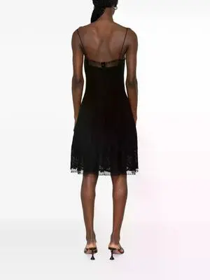 Ermanno Scervino Lace-trimmed Pleated Midi Dress