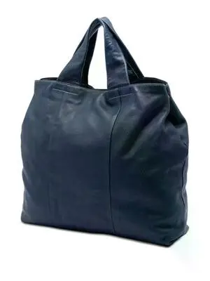 Prada Vitello Daino Shopper Tote Bag - Blue