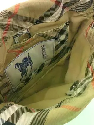 Burberry Supernova Check Nylon Drawstring Pouch Crossbody Bag