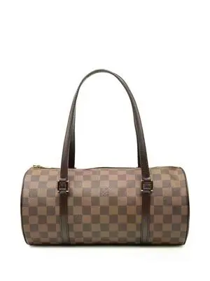 LOUIS VUITTON Damier Ebene Papillon 30 Handbag - Brown