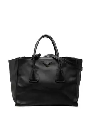 Prada Glace Calf Twin Pocket Double Handle Satchel