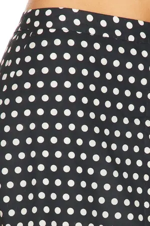 FRAME Polka Dot Skirt - Black Multi