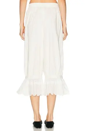 Staud Renzo Poplin Pant With Lace Hem
