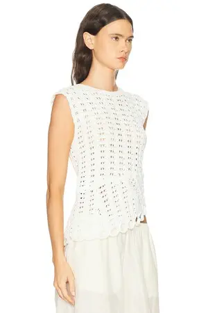 Loulou De Saison Saez Asymmetric Sleeveless Top - Ivory