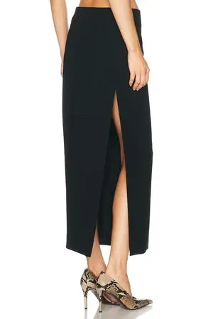Khaite Lyle Lambskin Skirt