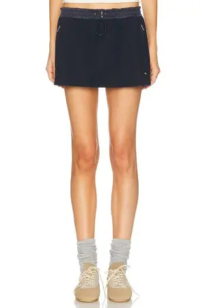 Miu Miu Felpa Nylon Skirt - Bleu