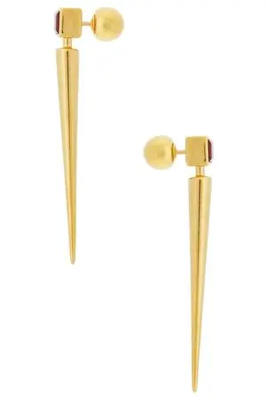 JIL SANDER Spike Earrings In Metallic