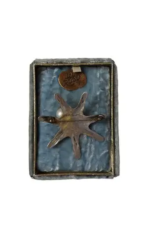 LUCIA ZOLEA Sterling Sea Star Pearl Brooch