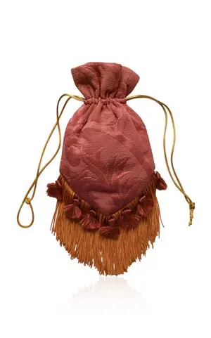 LUCIA ZOLEA Blush Tapestry Tasseled Fringed Purse - Multi