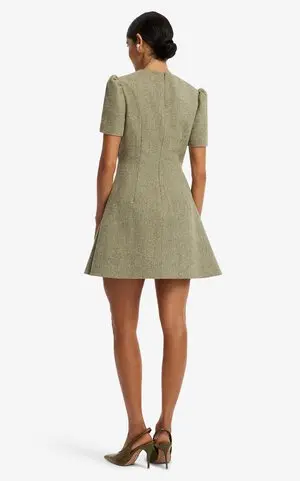 LEO LIN Elyse Wool Short Sleeve Mini Dress