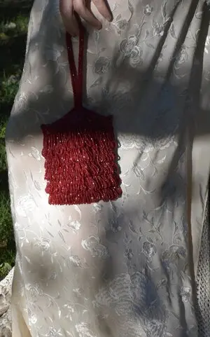 LUCIA ZOLEA Beaded Fringed Clutch