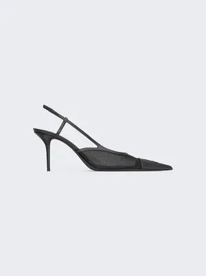 Saint Laurent Renée Slingback Pumps - Black