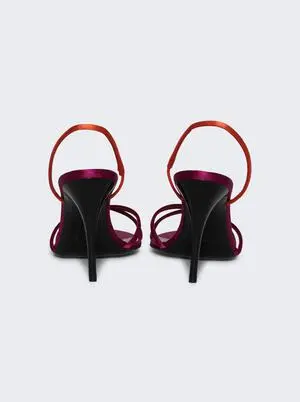 Saint Laurent Justify Slingback Sandals Moroccan Fuchsia And Orange - Pink