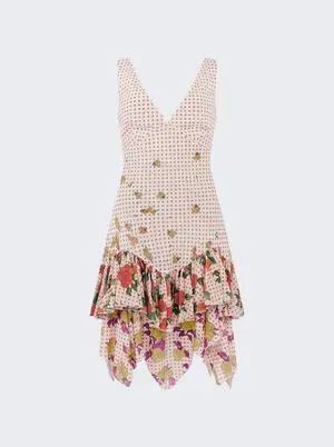 DONDE ESTEBAN Pajaritos Y Rosas Mini Dress - Multicolor