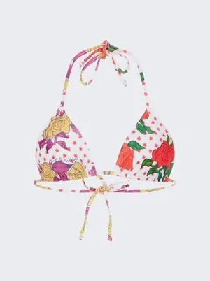 DONDE ESTEBAN Pajaritos Y Rosas Bikini Top - Multicolor