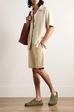 NN.07 Crown 1090 Straightleg Brushed Cottonblend Twill Shorts