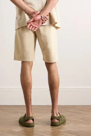 NN.07 Crown 1090 Straightleg Brushed Cottonblend Twill Shorts