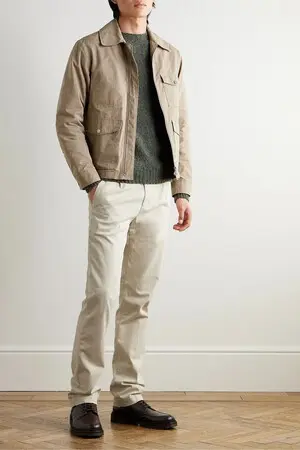 Massimo Alba Ionio2 Straightleg Pleated Cottonblend Twill Pants