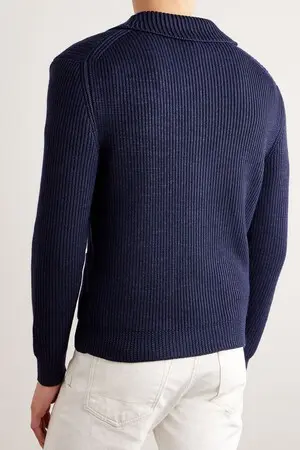 TOM FORD Shawlcollar Ribbed Wool And Silkblend Cardigan