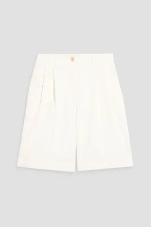 TOTEME Pleated Twill Shorts - Ivory