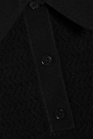 Victoria Beckham Pointelleknit Polo Shirt