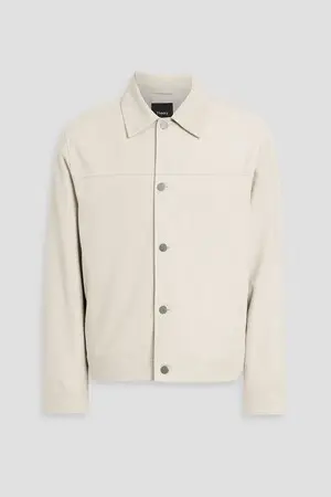 Theory Amos Suede Jacket - Ecru