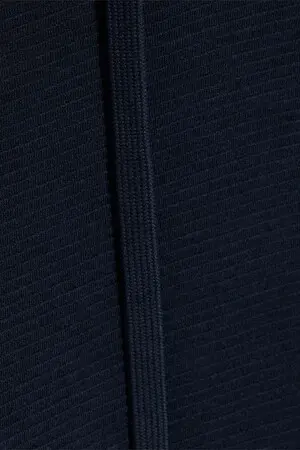 Theory Ribbed Cotton And Modalblend Hoodie - Navy