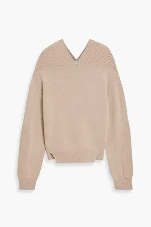 Victoria Beckham Wool And Cashmereblend Sweater - Sand